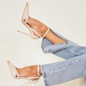 PrettyLittleThing | Shoes | Pretty Little Thing Nude Patent Cut Out ...